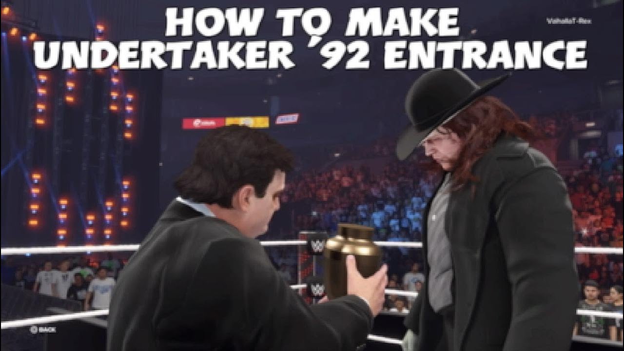 WWE 2K24 How to make The Undertaker '92 Entrance with the Urn - YouTube