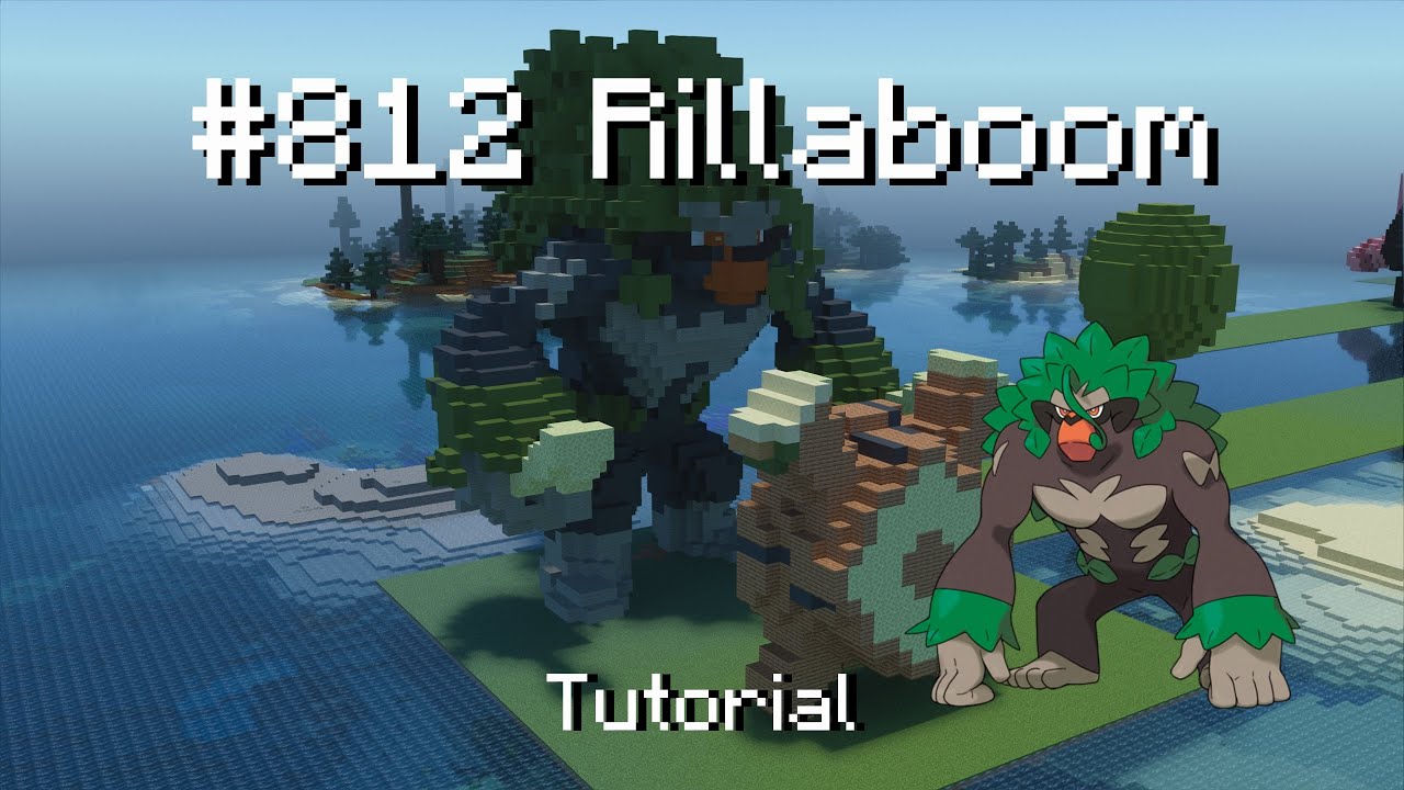 How to build a Pokémon Rillaboom statue in Minecraft (Tutorial) - YouTube