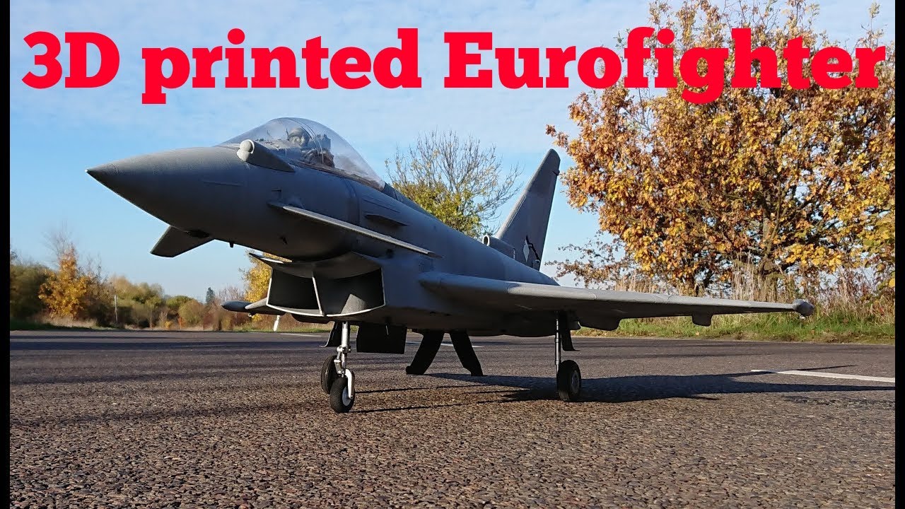 second prototype of a 3d printed Eurofighter Typhoon Jet demo flight ...