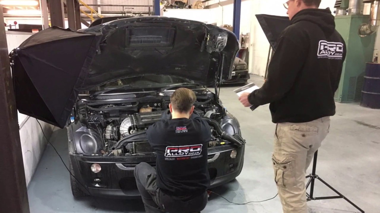 Pro Alloy Mini R53 Top mount intercooler kit and header tank - YouTube