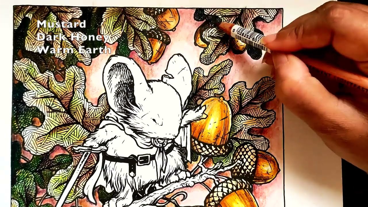 Mouse Guard Coloring Book|David Petersen| Derwent Lightfast Pencils ...