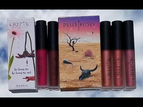 Cryptic Cosmetics - Matte and Metallic Lip Veils with Swatches - YouTube