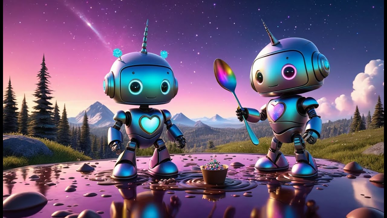 Rainbow Robot and the Chocolate Machine | Fun Robot Song for | Sweet ...