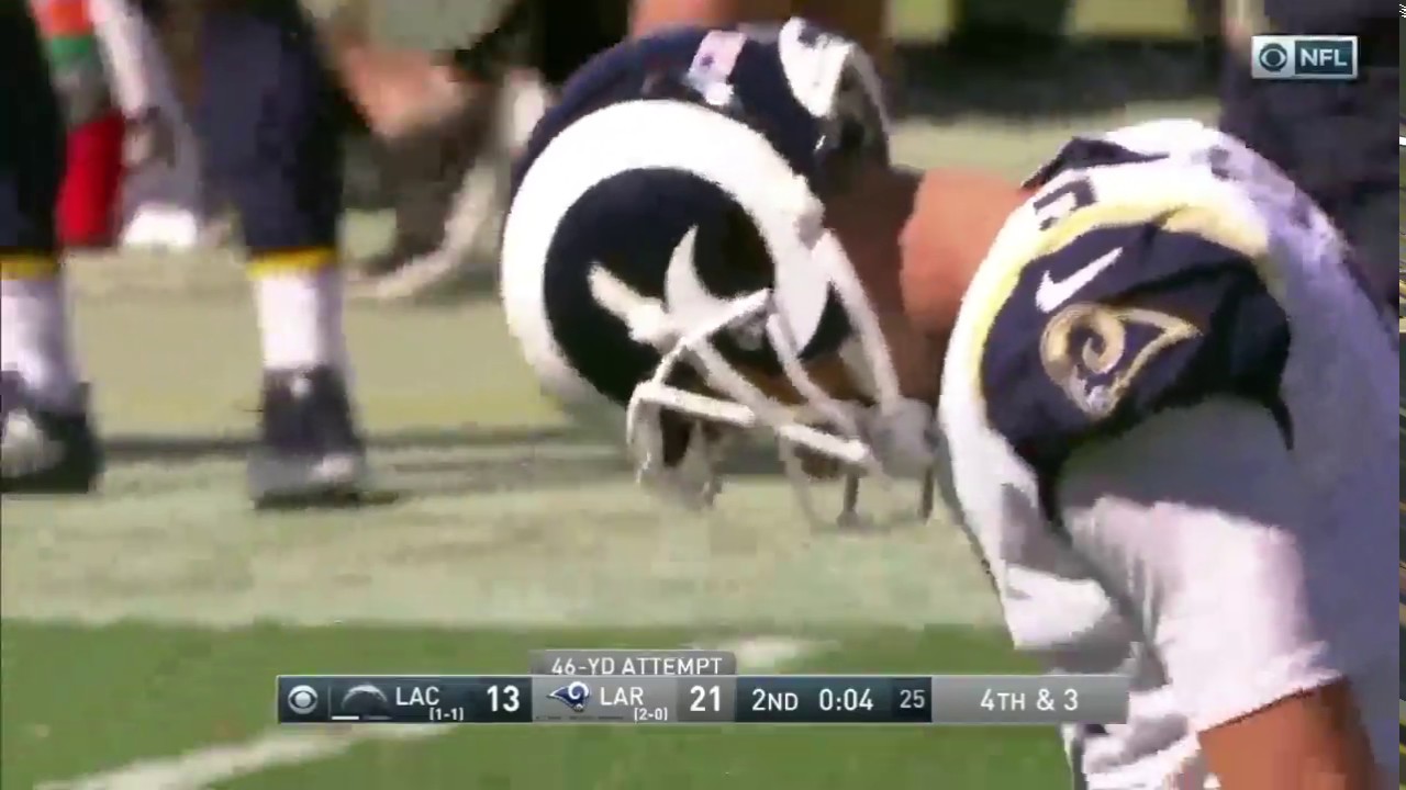 Rams Kicker Sam Ficken Misses Field Goal After Being Iced - YouTube
