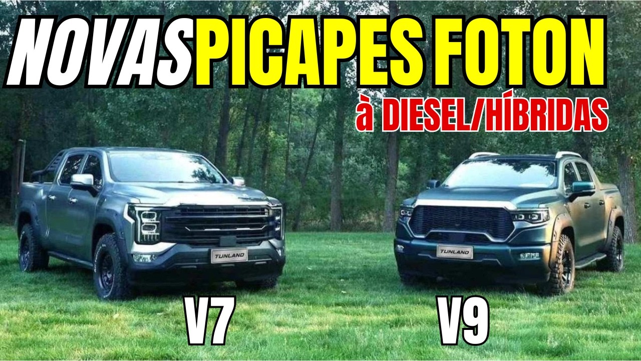 FOTON TUNLAND V7 e V9 - PICAPES MICRO-HÍBRIDAS CHEGAM ao BRASIL! - YouTube