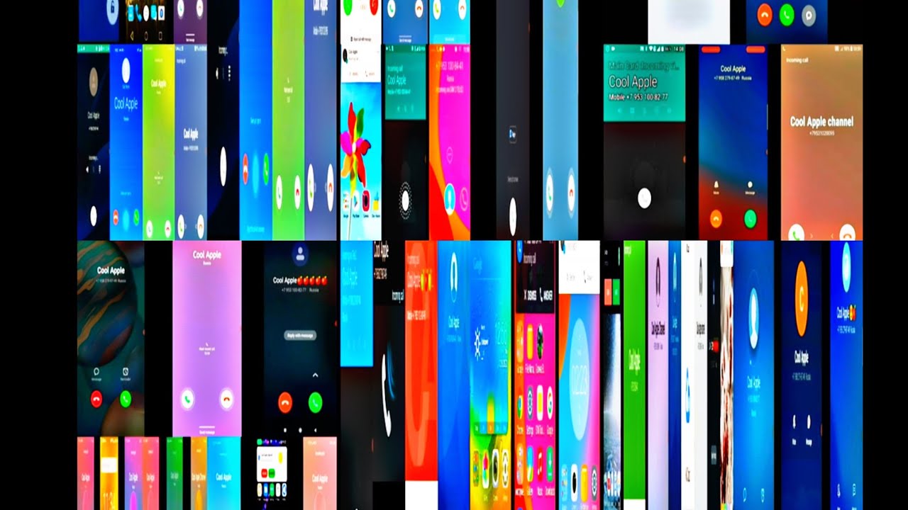 Many different phones /Record screens of incoming calls & various ...
