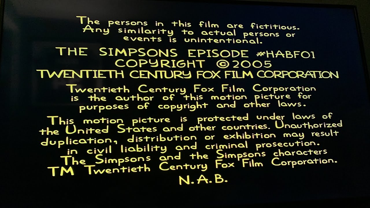 The Simpsons Christmas End Credits 2005 - YouTube