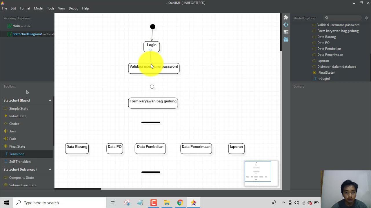 Tutorial Membuat Statechart Diagram Menggunakan Star UML - YouTube
