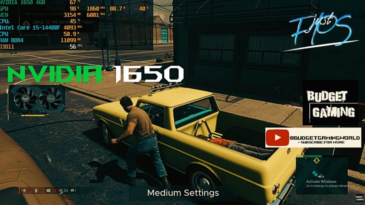 MAFIA 3 Definitive Edition | Intel Core i5-14400F + NVIDIA 1650 | FPS ...