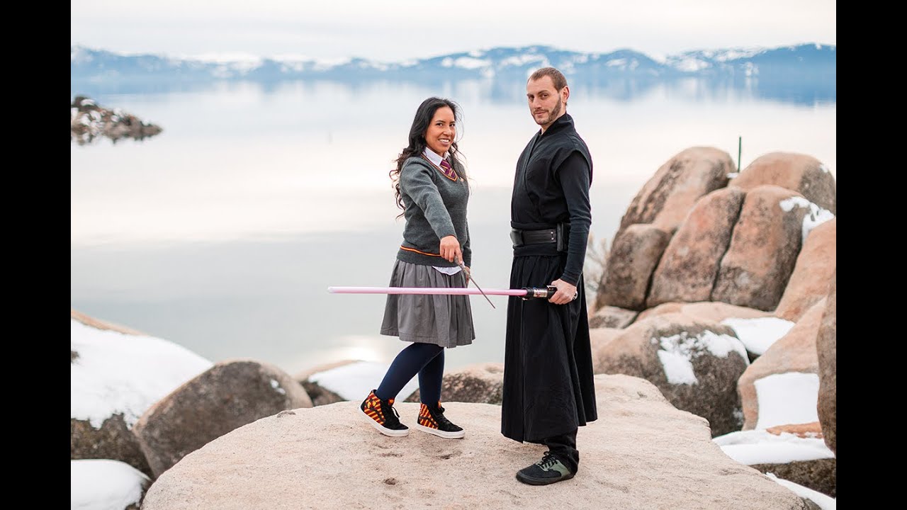Sand Harbor Winter Engagement Photos - YouTube