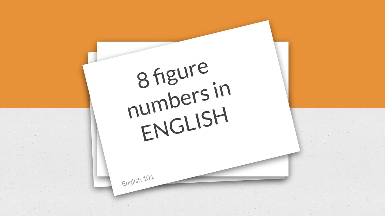 Learn how to say 8 figure NUMBERS in ENGLISH , very easy, practice ...