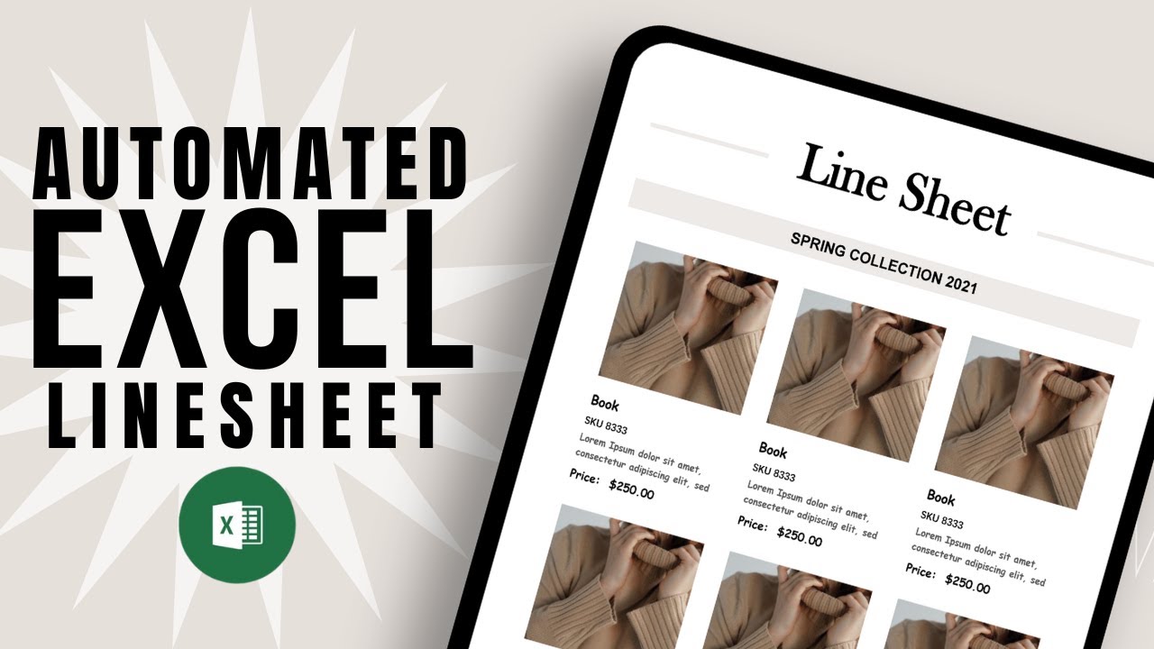 Automated Excel Line Sheet - YouTube