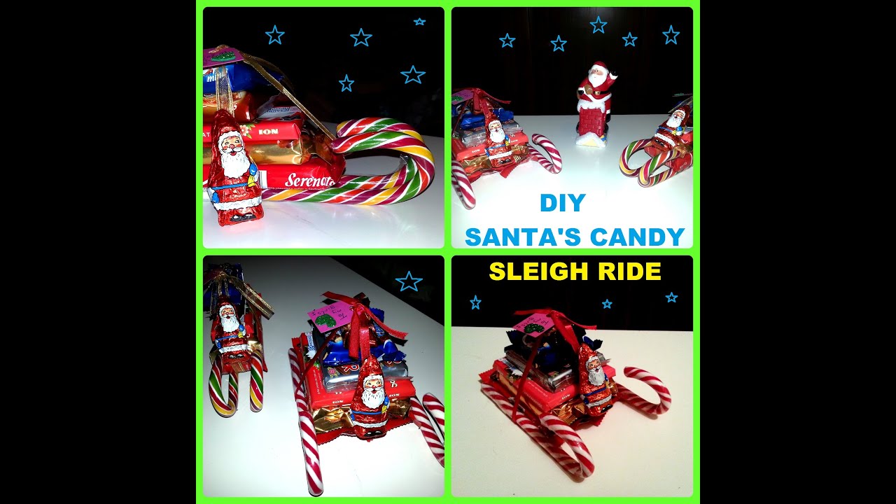 DIY: HOW TO MAKE SANTA'S CANDY SLEIGH RIDE - YouTube