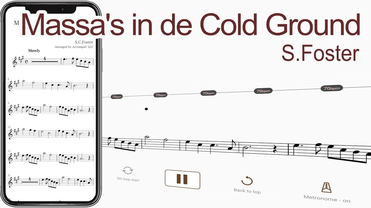 Massa's in de Cold Ground | S.Foster【Violin Sheet Music】 - YouTube