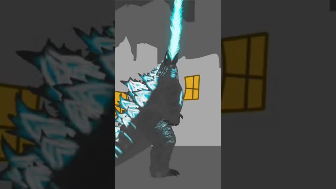 Godzilla tirando su rayo al cielo - YouTube
