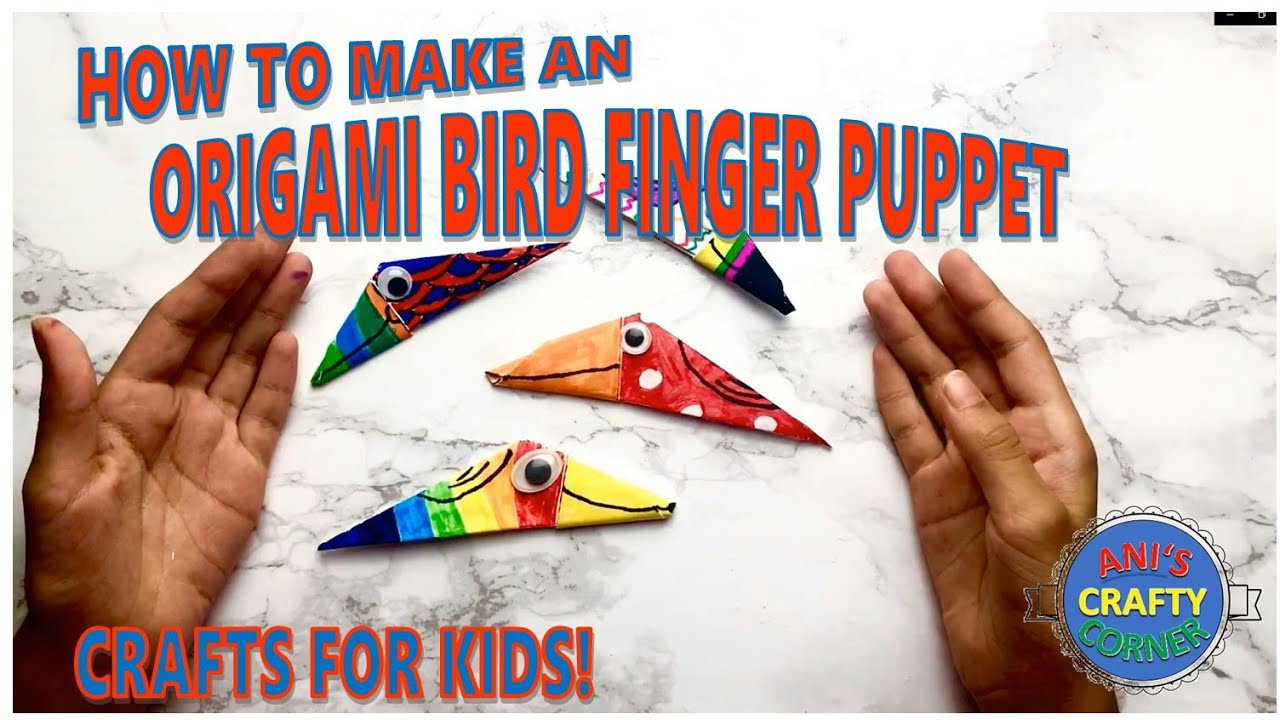 Making an Origami Bird Finger Puppet! - YouTube