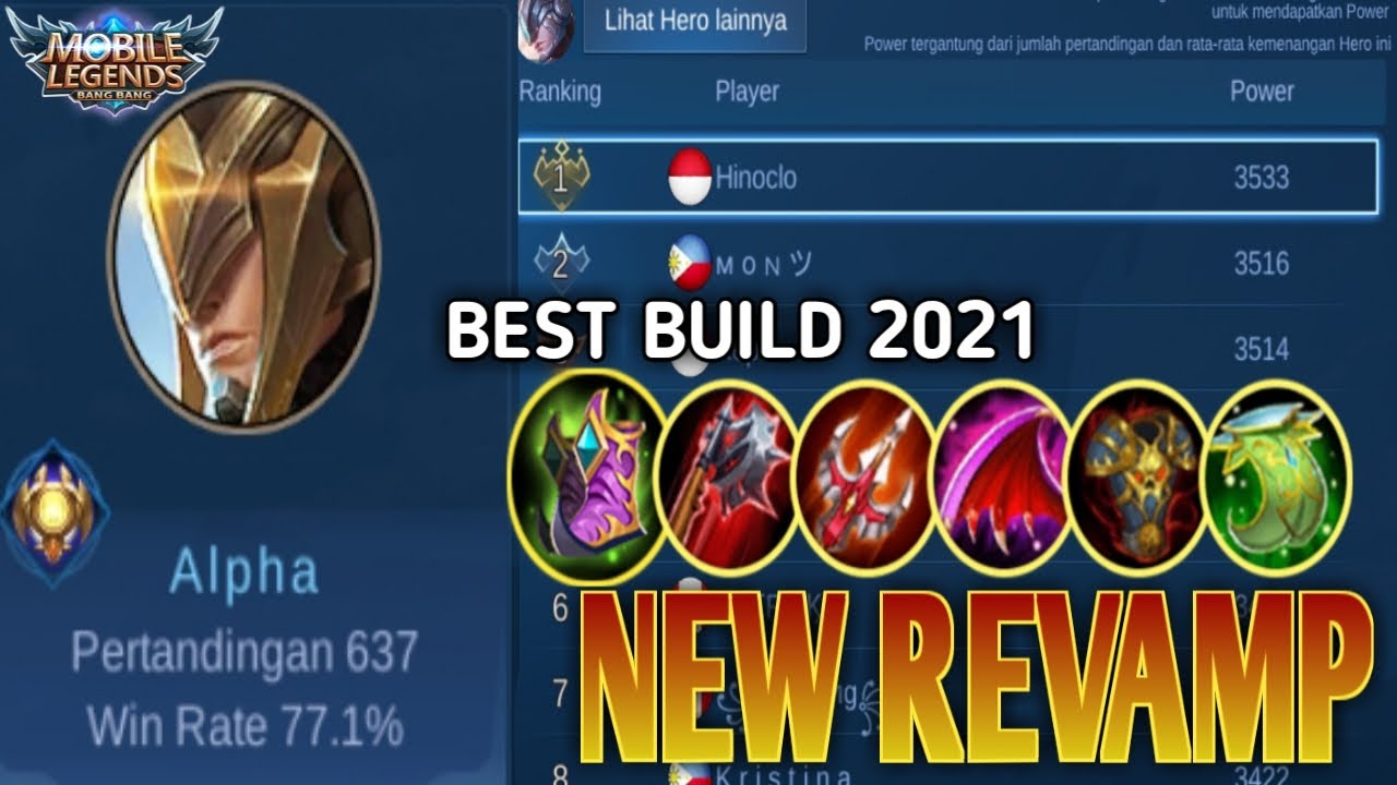 ALPHA REVAMP 2021 | Best Build 2021 [ Top 1 Global Alpha ] by hinoclo ...