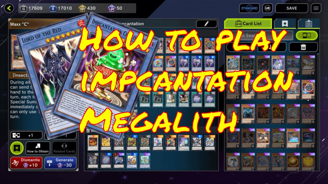 [Master Duel F2P] How to play Impcantation Megalith Deck - YouTube