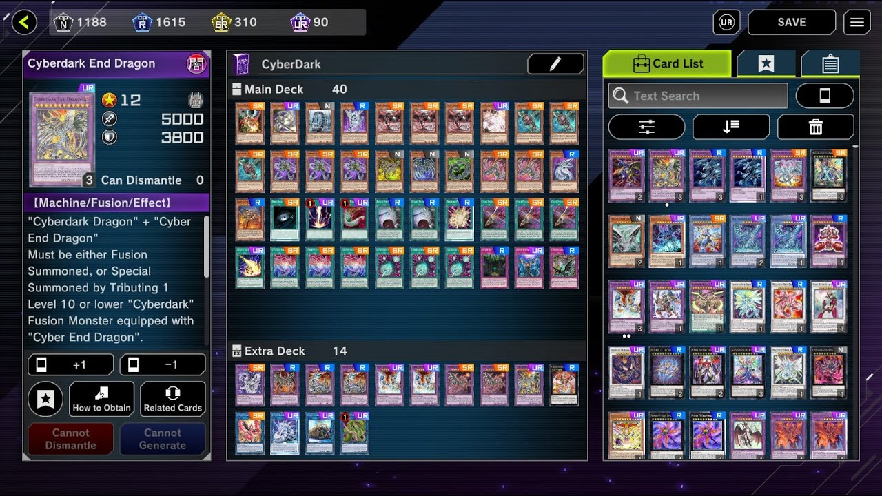 Yugioh masterduel Cyberdark deck profile - YouTube