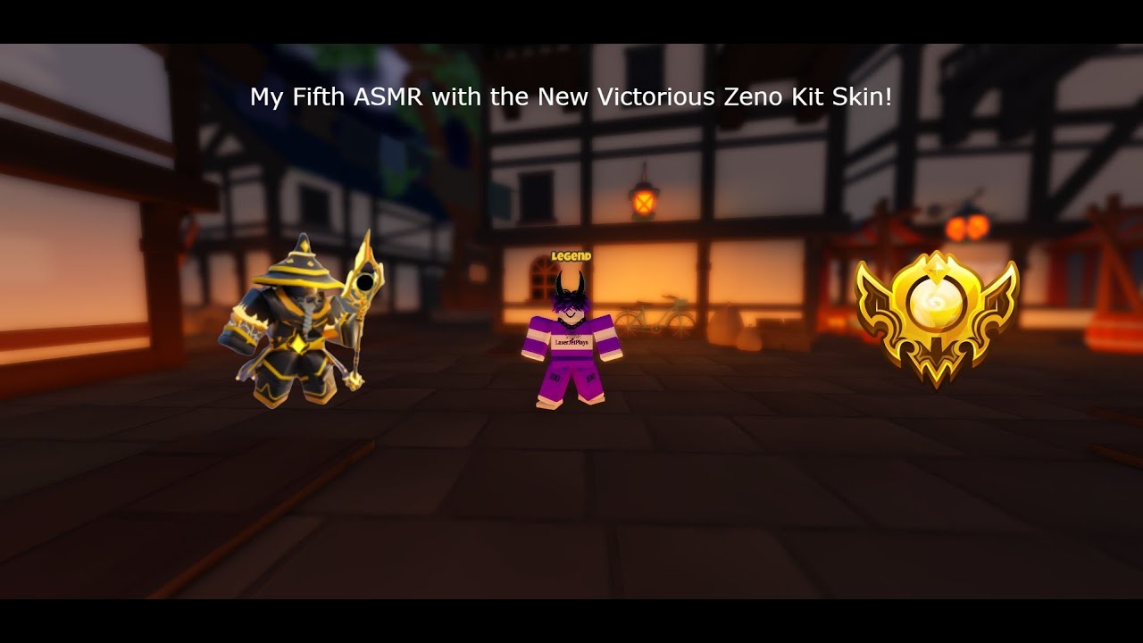 My Fifth ASMR with the New Victorious Zeno Kit Skin! (Roblox BedWars ...