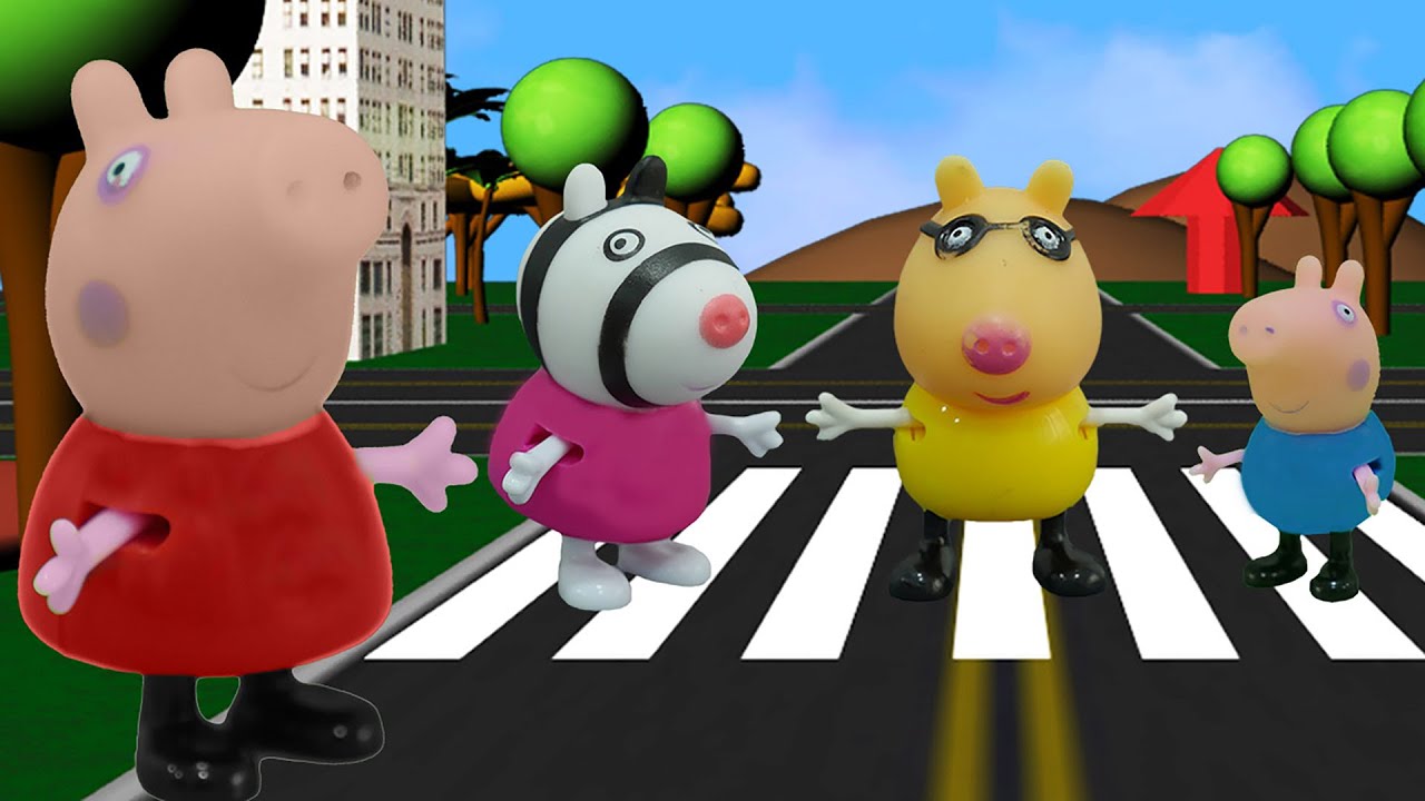Peppa pig cross the road - YouTube