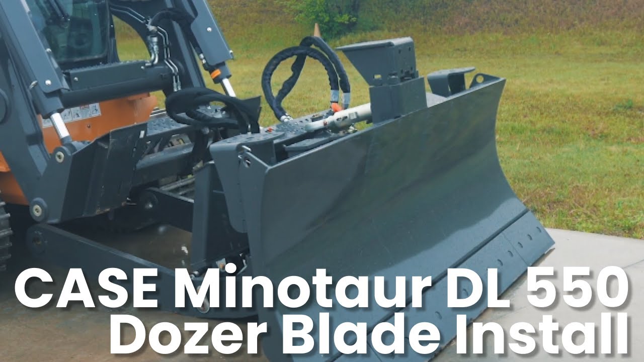 Hooking up the Case DL550 dozer loader blade - YouTube