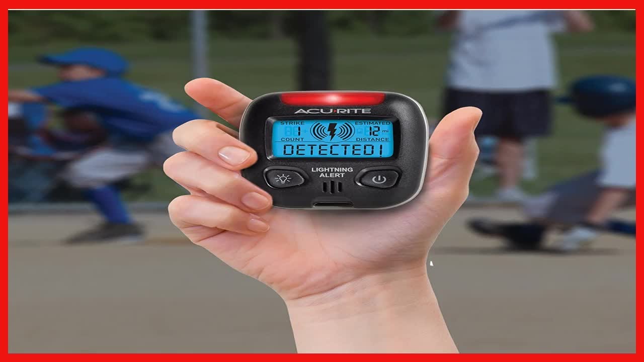 AcuRite 02020 Portable Lightning Detector Black, 2½L x 1W x 2¾H - YouTube