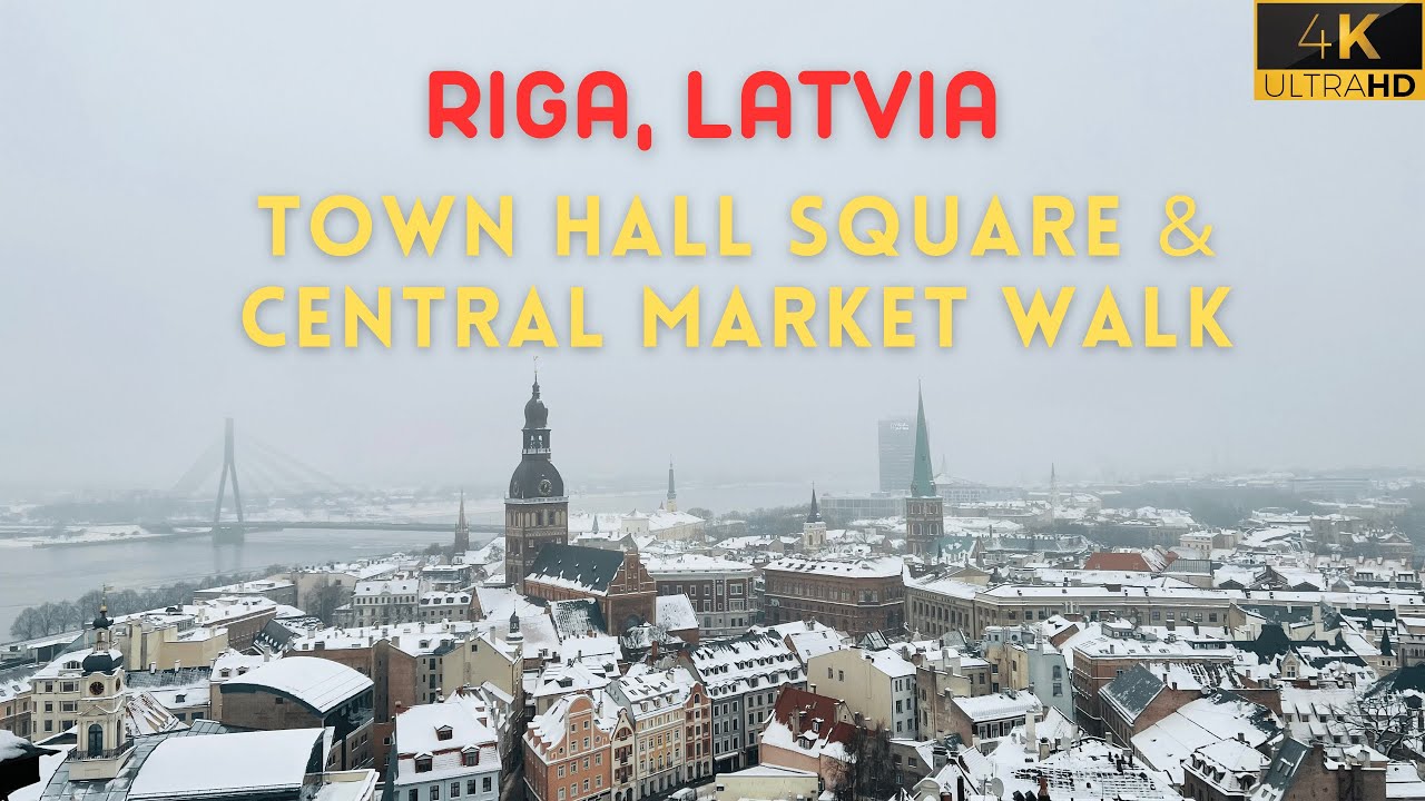 Riga Town Hall Square & Central Market Walk | City Vibes Vlog - YouTube