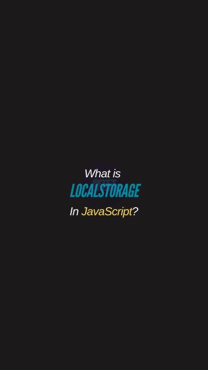 Local Storage in JavaScript!! Read Description #javascript - YouTube