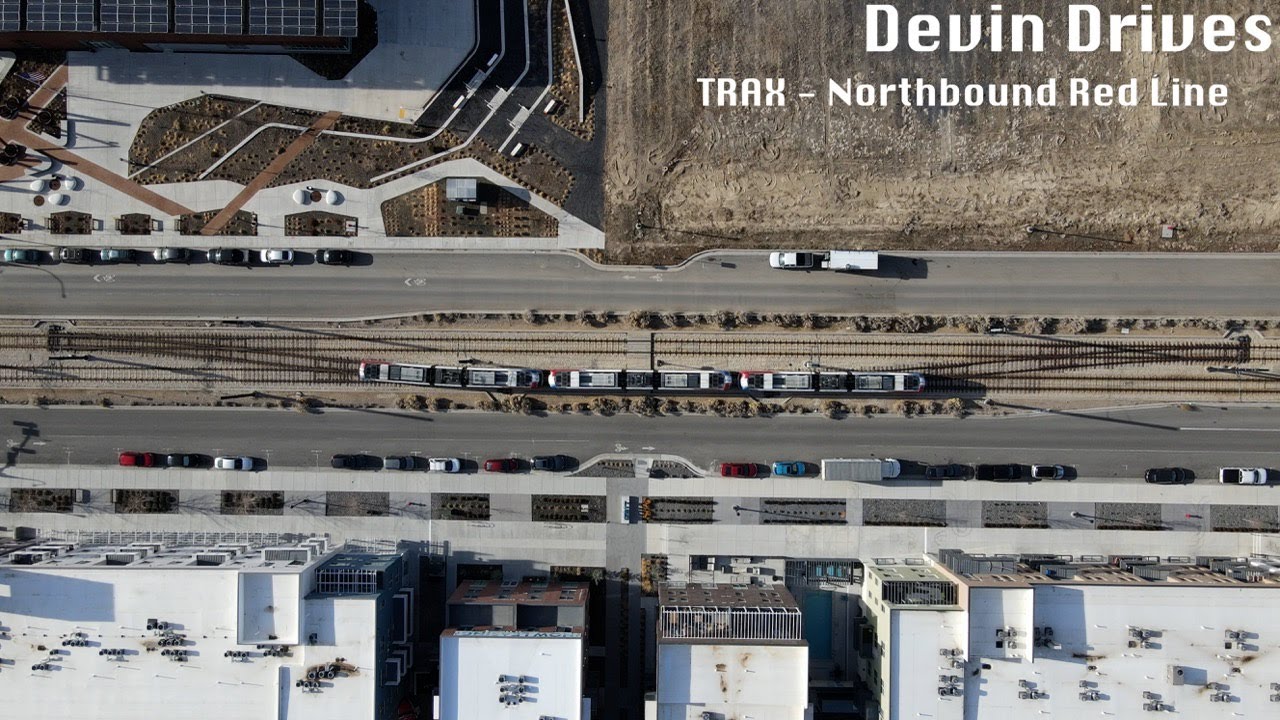 Utah Transit Authority TRAX Red Line - Northbound on a Clear Winter Day ...