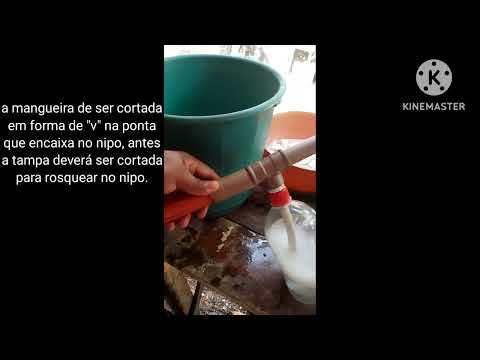fazendo um canhão de espuma com materiais que iam para o lixo
