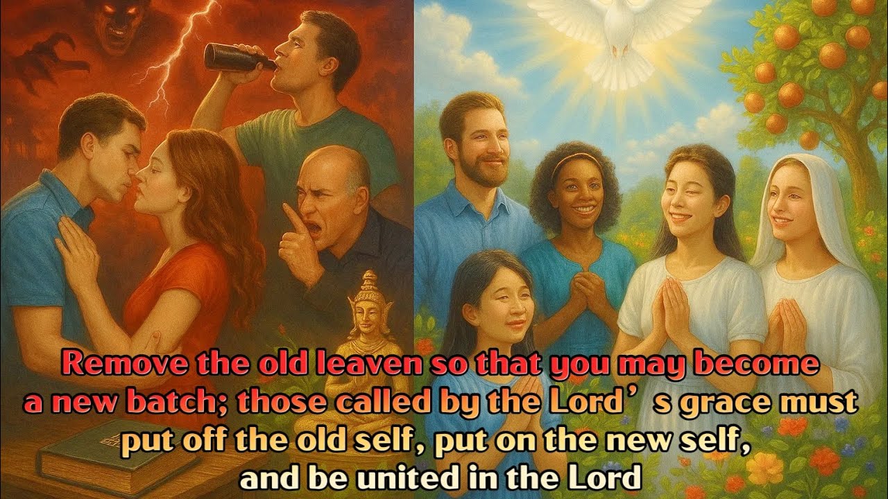 Remove the old leaven so that you may become a new batch;those called ...