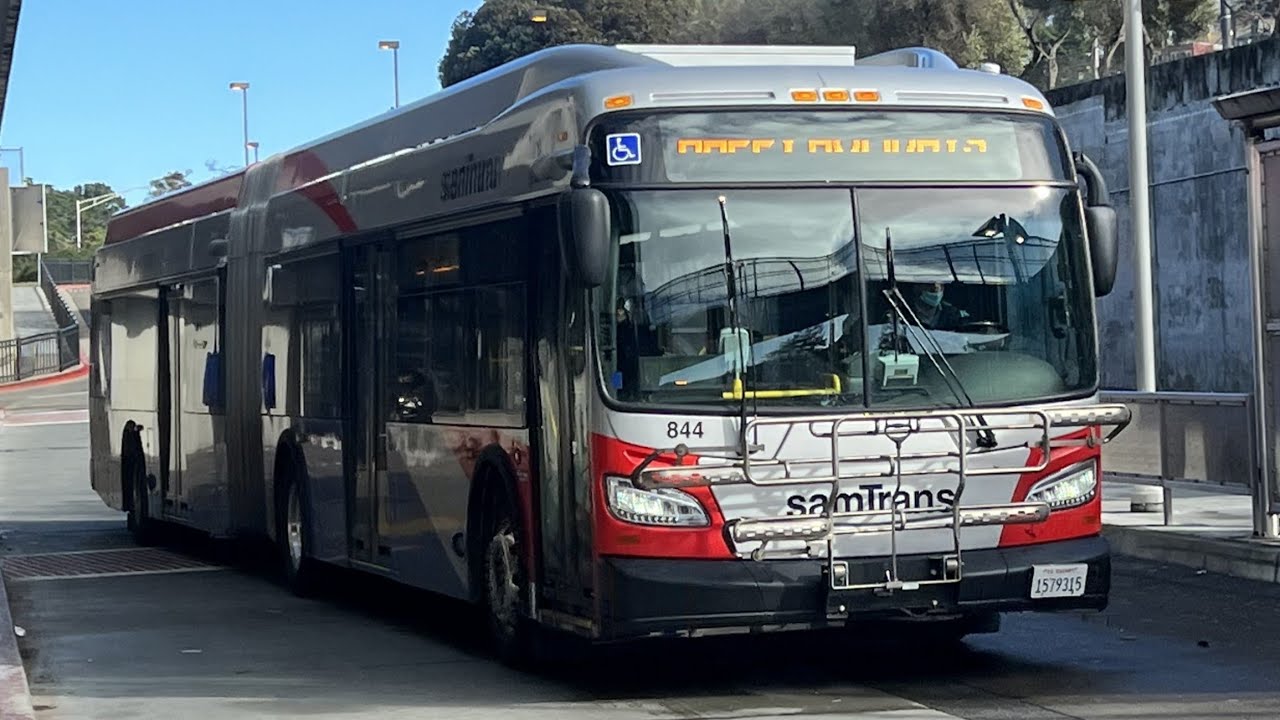 SamTrans New Flyer XD60 No.844 on Route ECR - YouTube