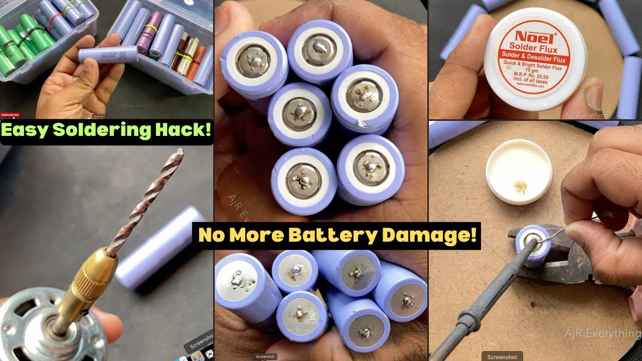 18650 Battery Soldering Tips 🔋 | Easy Trick Without Damage - YouTube