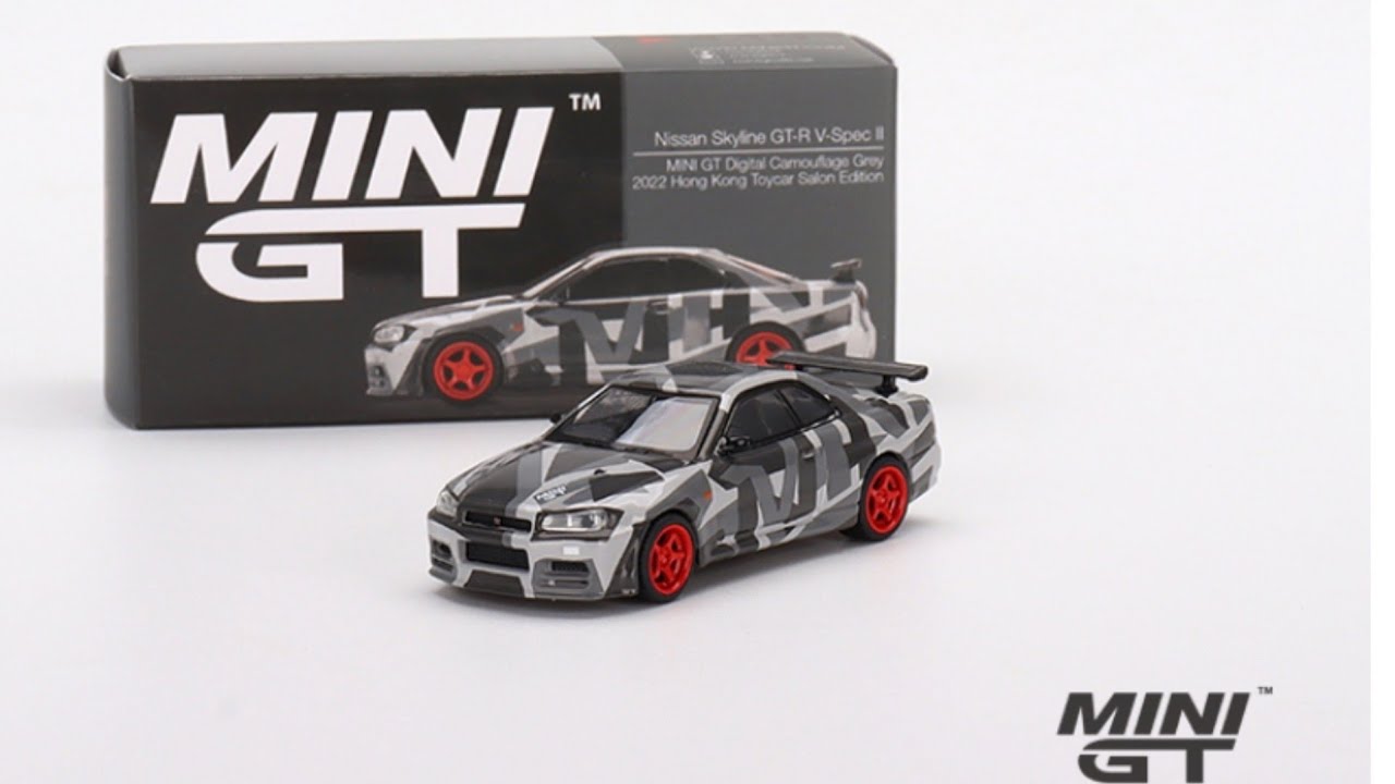 Mini GT Nissan Skyline GT-R R34 V-Spec II #445, Nissan Skyline GTR R34 ...