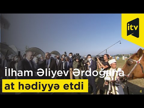Prezident İlham Əliyev Cıdır düzündə Rəcəb Tayyib Ərdoğana \
