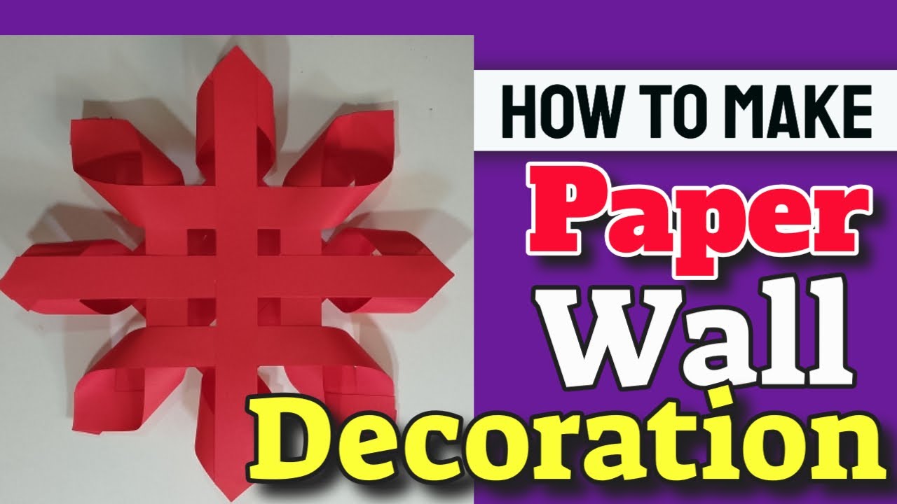 how to make paper wall hanging - YouTube