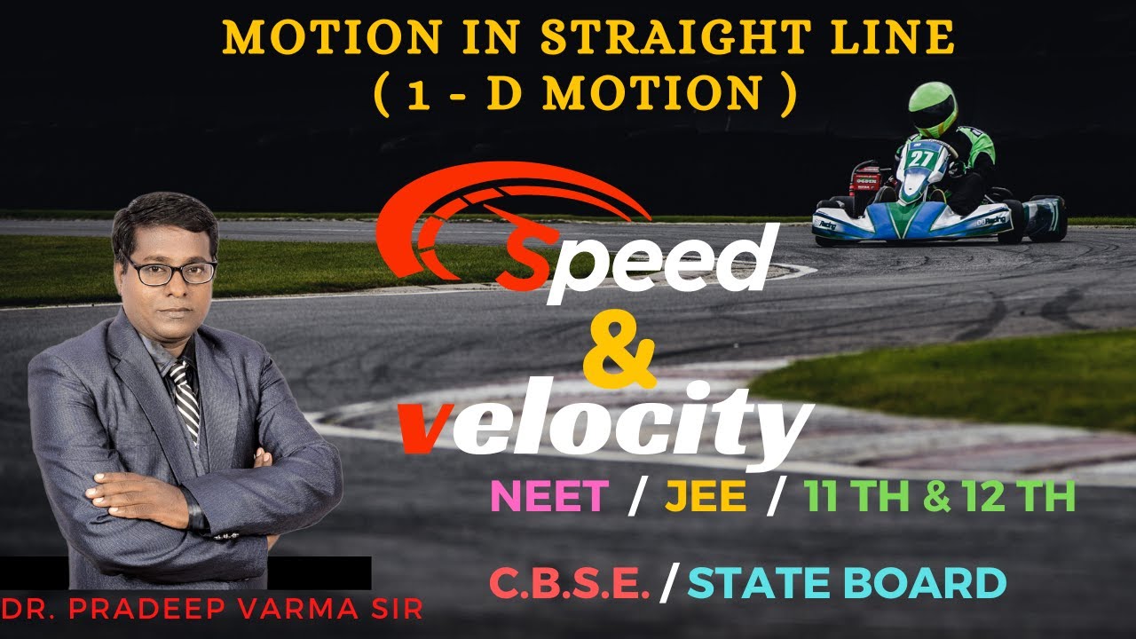 Motion In straight line : speed and velocity - YouTube