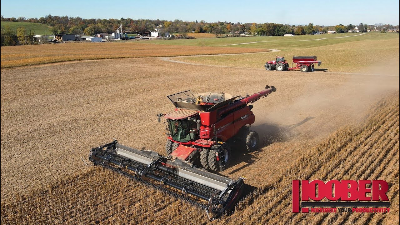 Troupe Run Farms Case IH 8240 Combine Soybean Harvest Hagerstown, MD ...