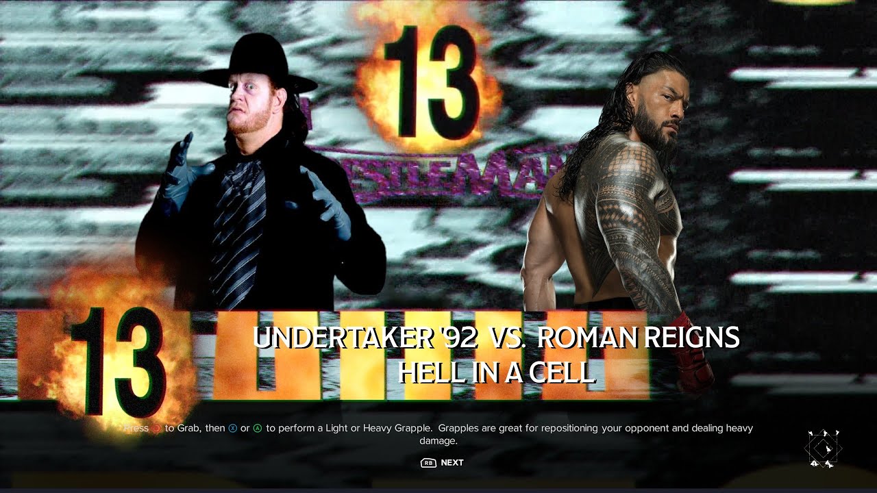 UNDERTAKER '92 VS ROMAN REIGNS | HELL IN A CELL MATCH | WWE2K24 (PC ...