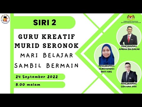 Siri Webinar eZ-learning | Siri 2 | Guru Kreatif Murid Seronok | Mari ...