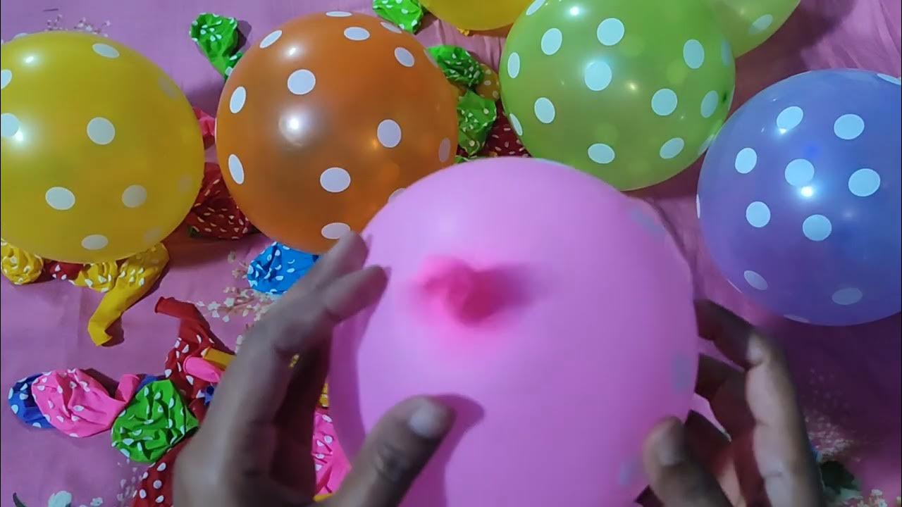 FUN COLORFUL BALLOON POPPING! #satisfying #asmr #balloonpop #fun # ...