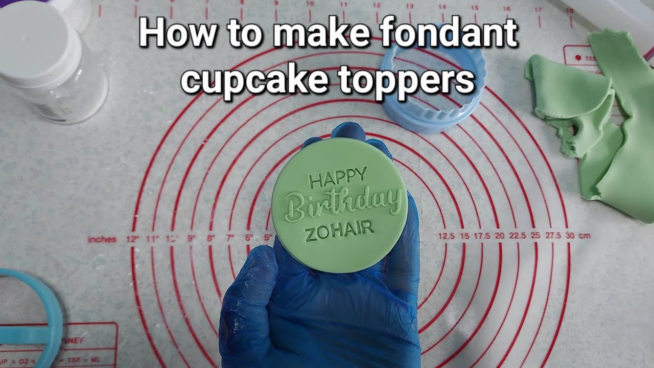 How to make fondant cupcake toppers| Easy Tutorial| Decorating ...