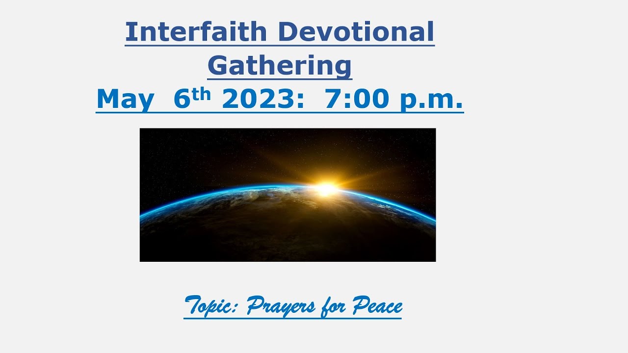 05/06/23 Interfaith Devotional Gathering - YouTube