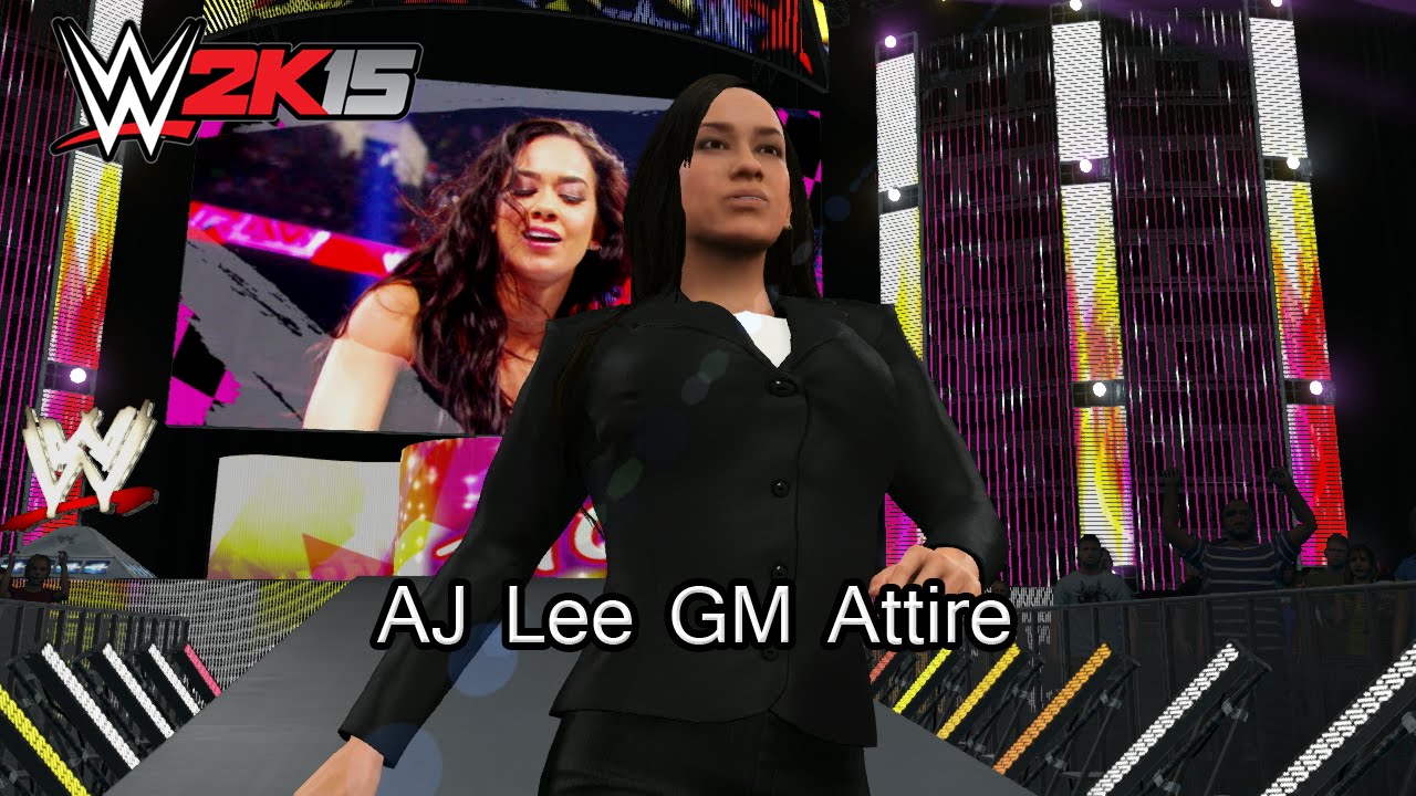 WWE 2K15 PC Mod - AJ Lee (GM) Attire - YouTube