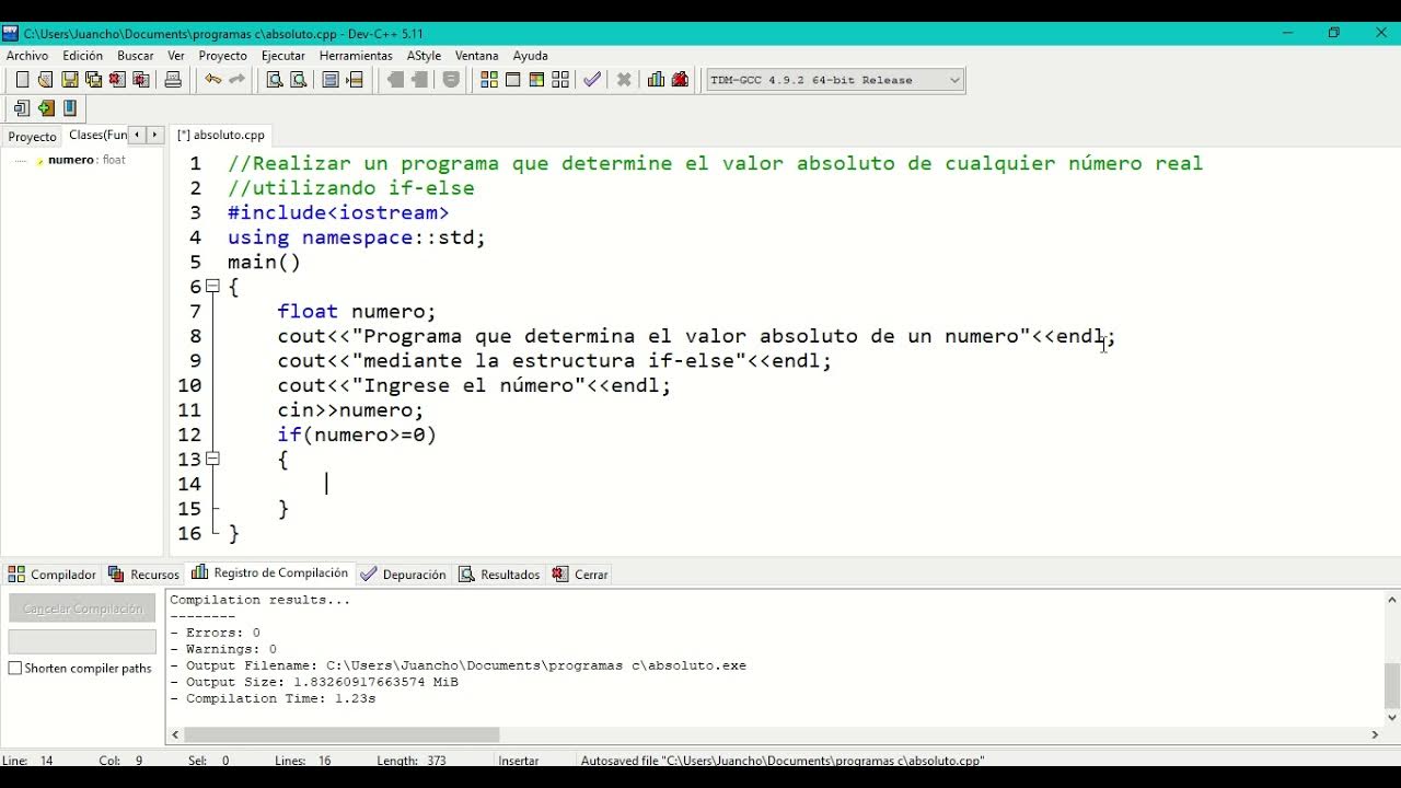 Valor absoluto de un número en C++ - YouTube
