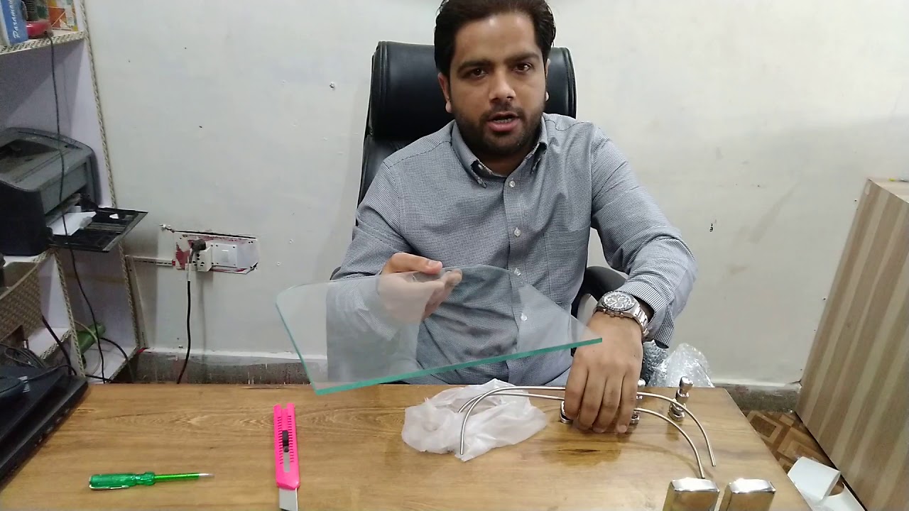 How to assemble transparent set top box stand - YouTube