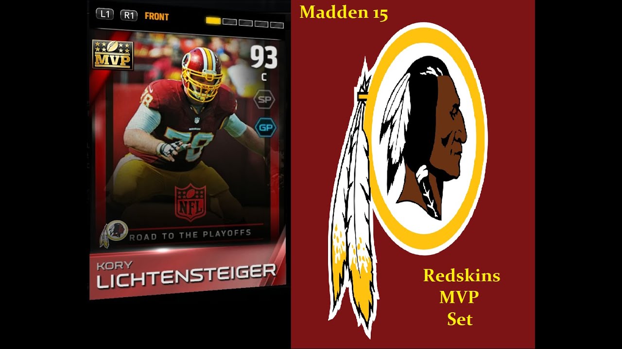 Madden 15 Ultimate Team - Kory Lichtensteiger Redskins MVP Set ...