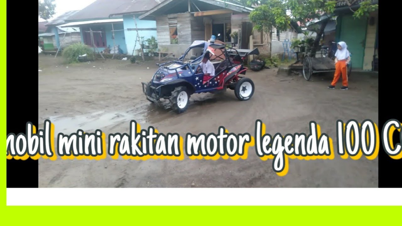 ngantar anak sekolah, pake mobil mini rakitan,dari Jawi Jawi kota ...