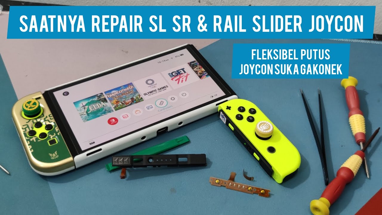 Saatnya Repair SL SR & Rail Slider Joycon Nintendo Switch - YouTube